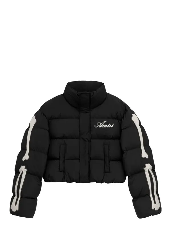 Amiri Padded Jacket With Bone Detail - Black