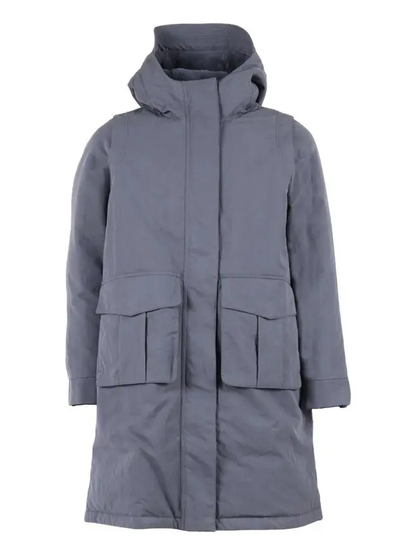 K-WAY Long Hooded Parka - Gray
