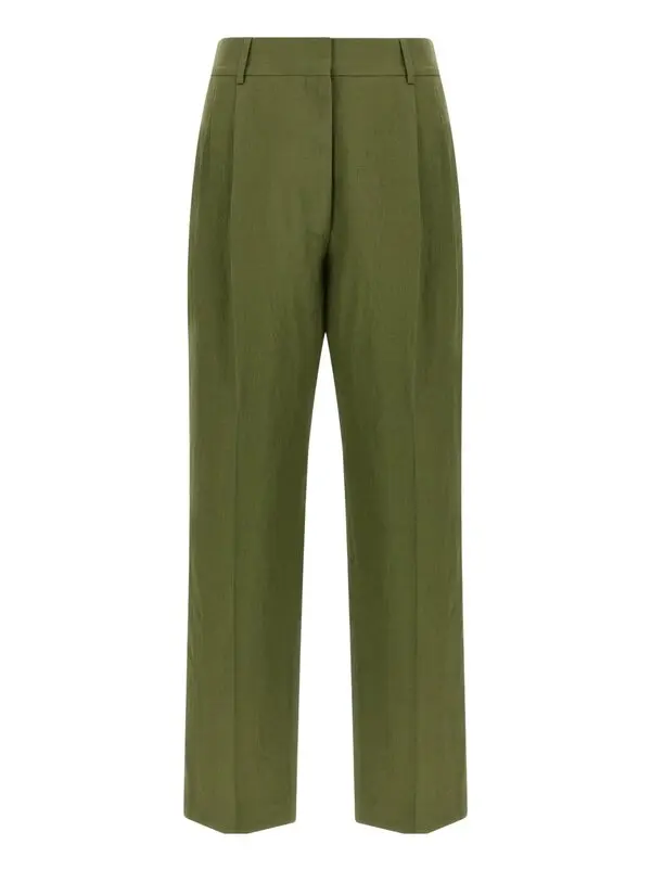 BLAZÉ MILANO Mid Day Sun Fox Pleated Trousers - Green