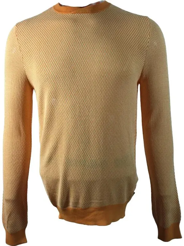 Emporio Armani Long-sleeved Sweater With Knitting Details - Brown