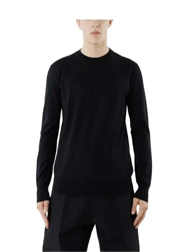 JIL SANDER Crewneck Fine Knit Jumper - Black