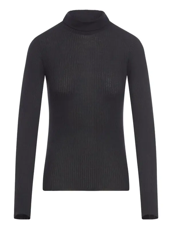 Sportmax Turtleneck Long-sleeved Jumper - Black