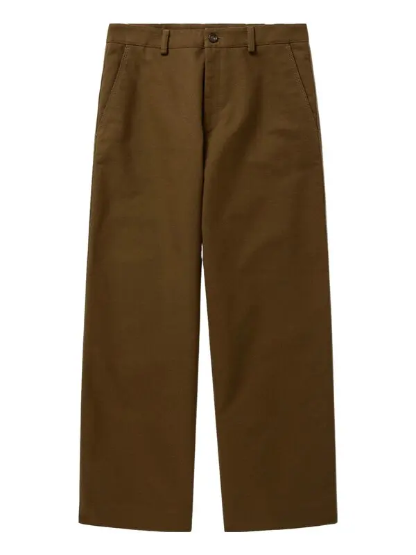 1989 STUDIO Wide-leg Cotton Pants - Olive