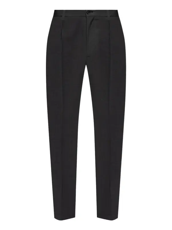 Dolce & Gabbana Logo Plaque Tapered Trousers - Black