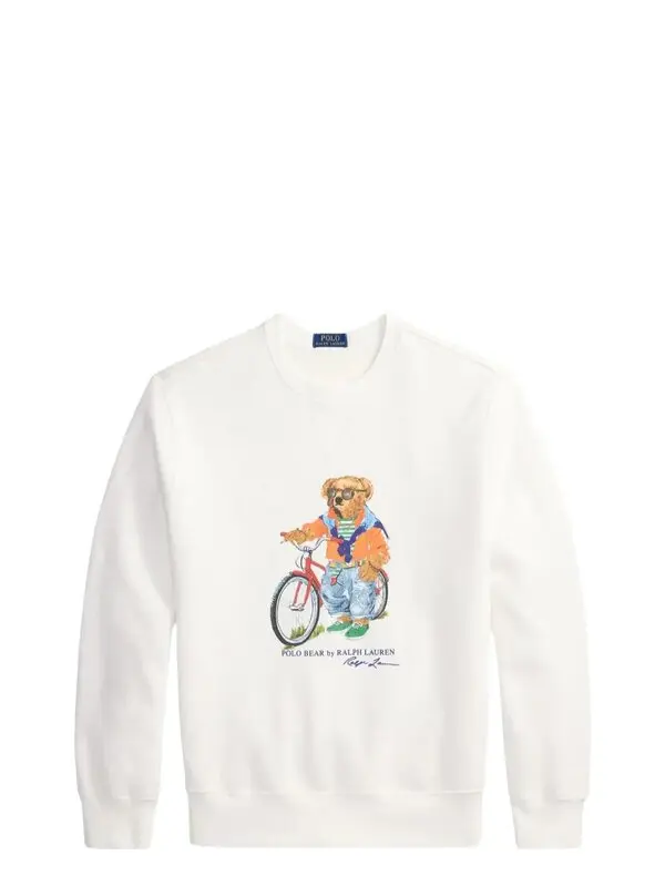 Polo Ralph Lauren Crewneck Sweatshirt With Polo Bear Graphic - White