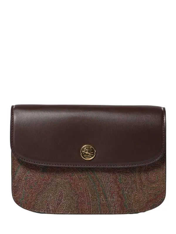 Etro Logo Plaque Shoulder Bag - Brown
