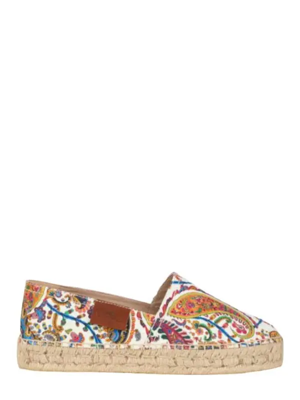Etro Logo Patch Slip-on Espadrilles - Nude