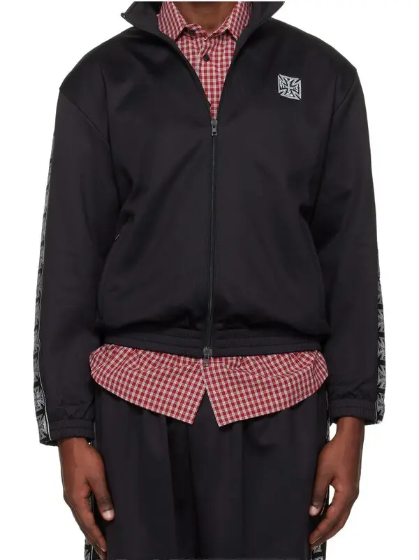 Vetements Long Sleeve Zip Jacket With Logo Detailing - Black