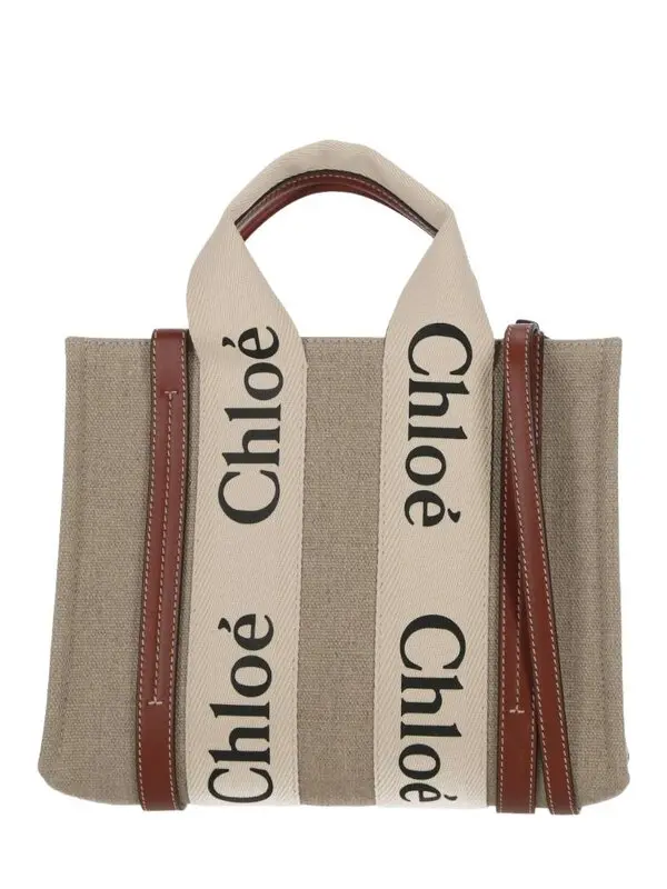 Chloé Woody Tote Bag - Nude