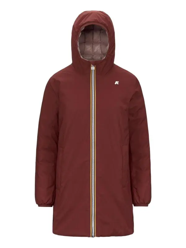 K-WAY Sophie Hooded Reversible Parka - Red