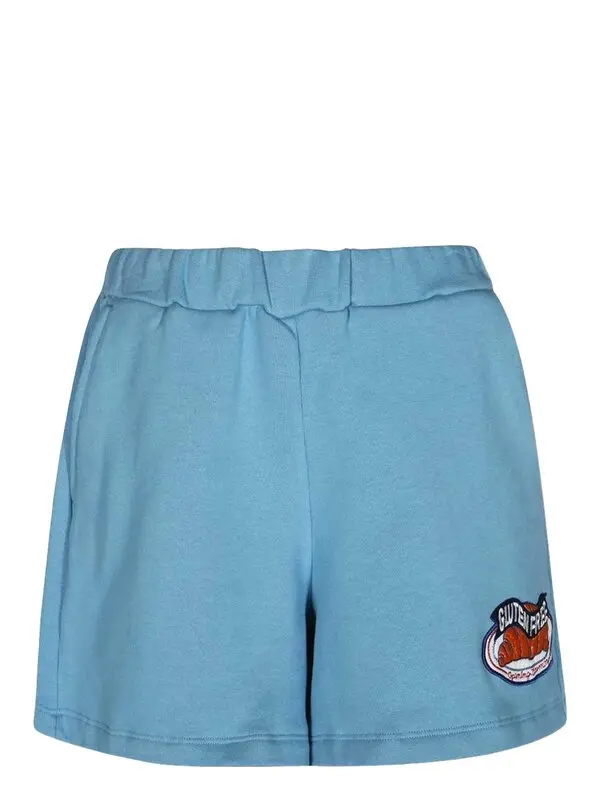 Opening Ceremony Patch Detail Jersey Track Shorts - Blue