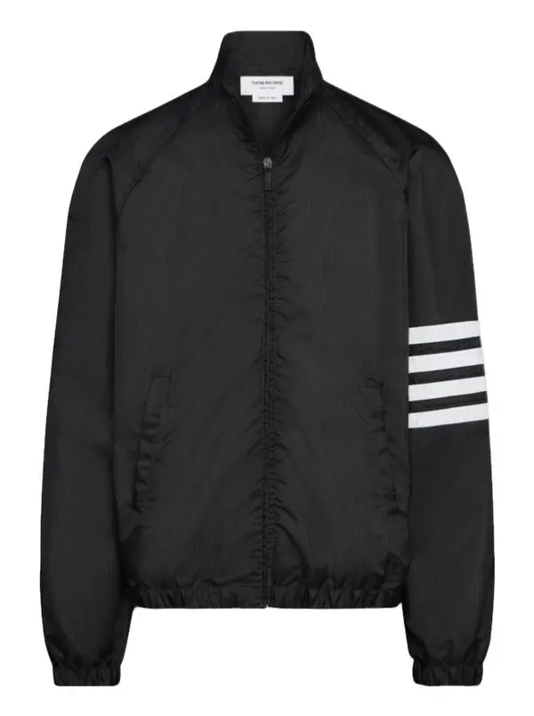 Thom Browne 4-bar Stripe Zipped Jacket - Black