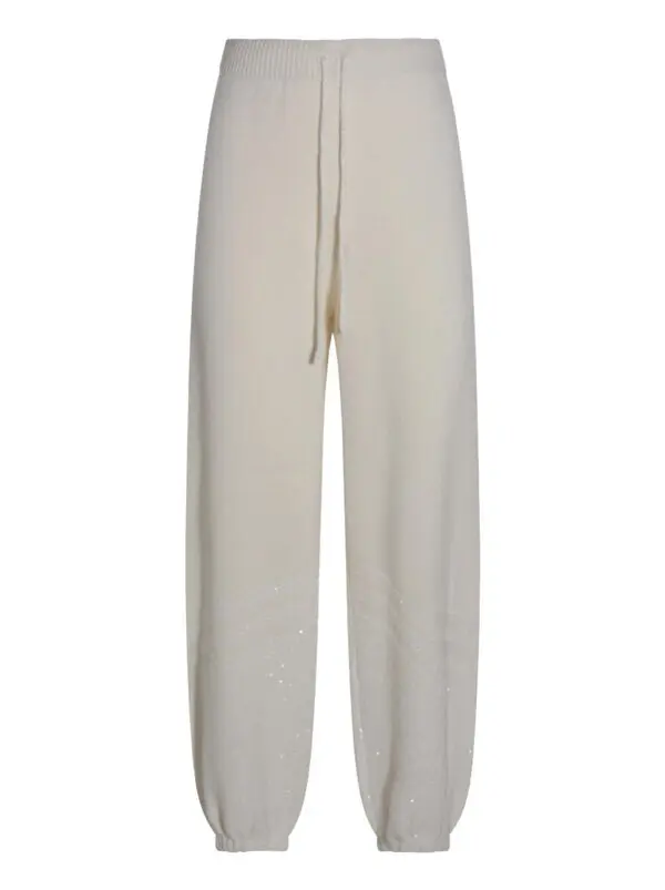 Fabiana Filippi Drawstring Pants With Sequin Embellishment - Gray