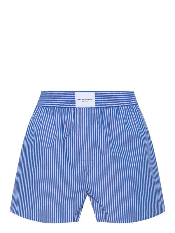 Alexander Wang Striped Bermuda Shorts - Blue