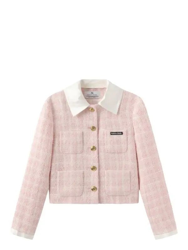 Marissa Chiara Tailored Lapel Jacket With Button Closure - Pink