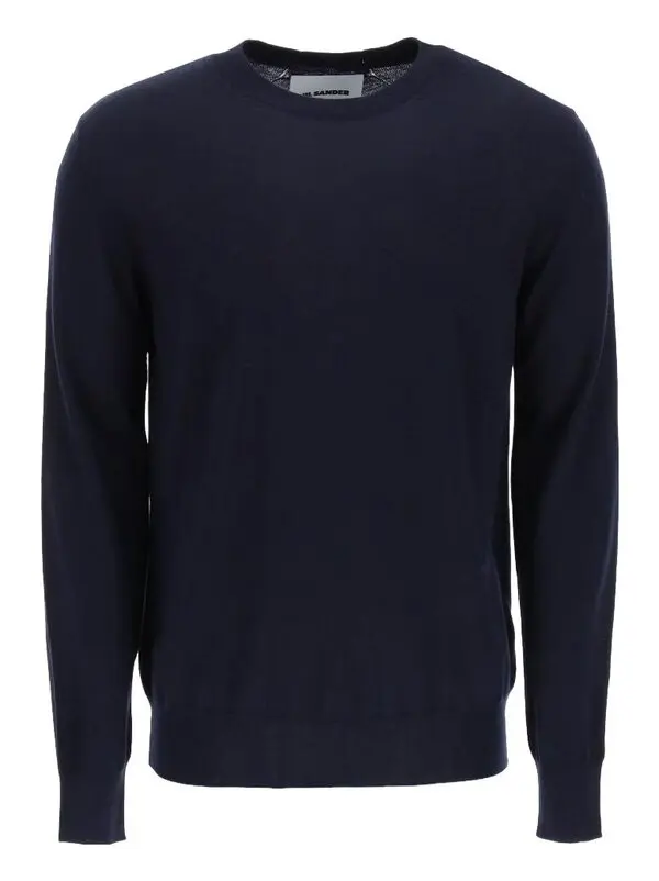 JIL SANDER Crewneck Knitted Jumper - Black