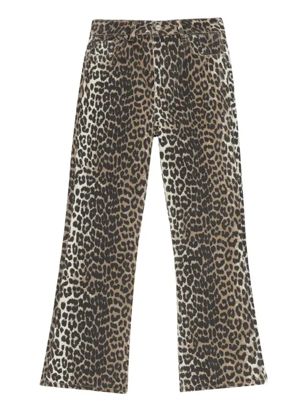 GANNI Leopard Print Jeans - Leopard Color