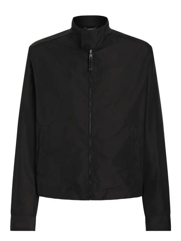 Dolce & Gabbana Zip-up Long-sleeved Bomber Jacket - Black