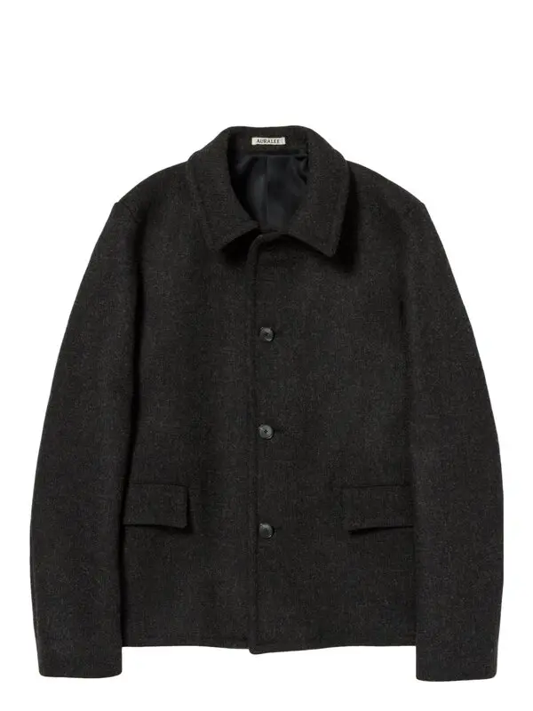 Auralee Button-up Coat - Dark Charcoal