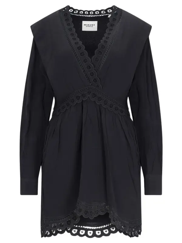 Isabel Marant Étoile V-neck Mini Dress - Black