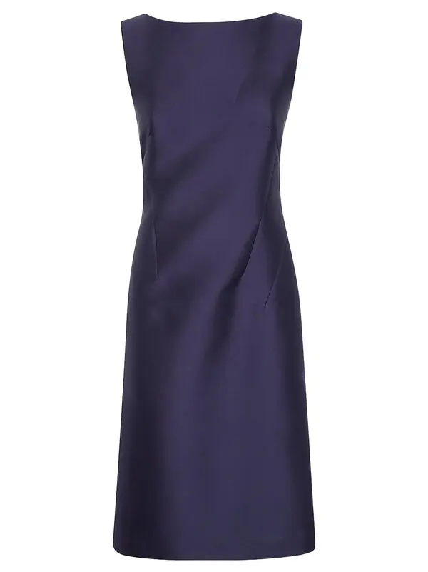Alberta Ferretti Satin Open Back Mini Dress - Blue