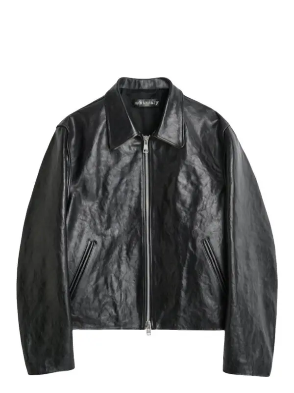 Our Legacy Leather Zipped Jacket - Black