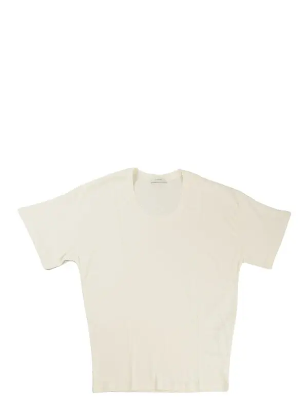 LEMAIRE Short-sleeved Scoop-neck T-shirt - Light Cream
