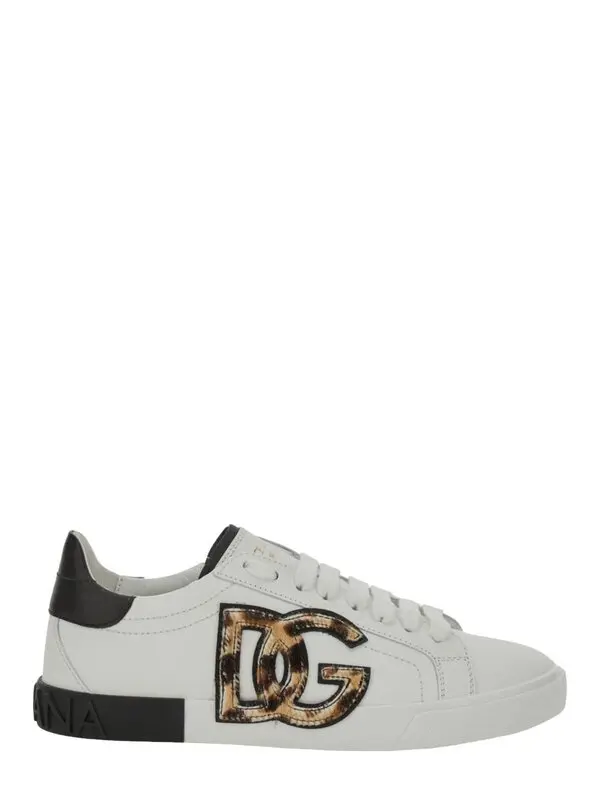 Dolce & Gabbana Dg Logo Patch Low Top Sneakers - White