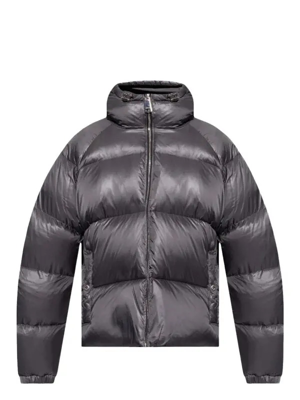 Khrisjoy Padded Down Jacket With Logo Detail - Black