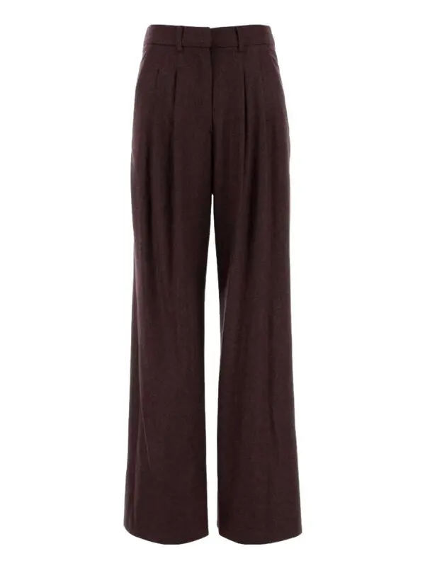 PT TORINO Pleated Wide-leg Trousers - Black