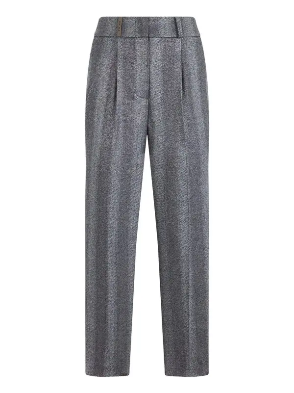 Peserico High-waist Tailored Pants - Gray