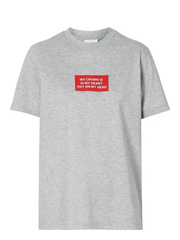 Burberry Montage Printed T-shirt - Gray