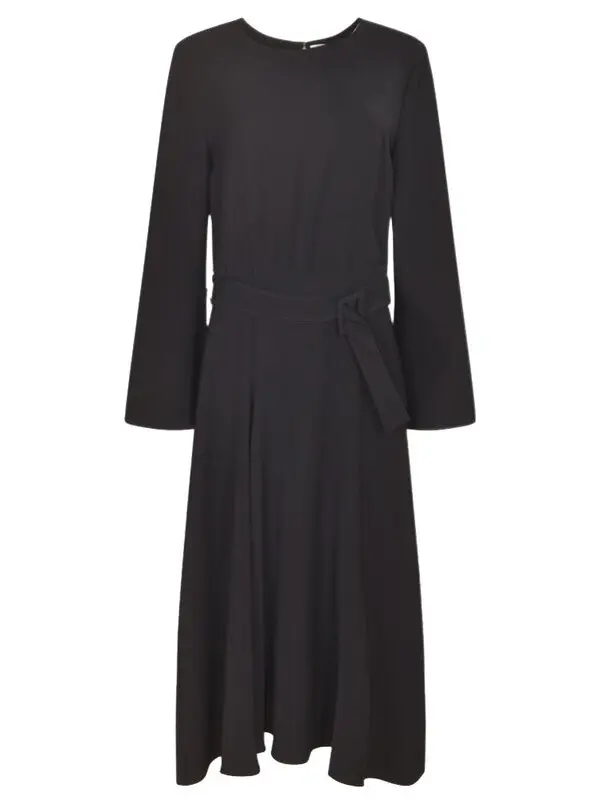 P.a.r.o.s.h Belted Long Sleeve Dress - Black