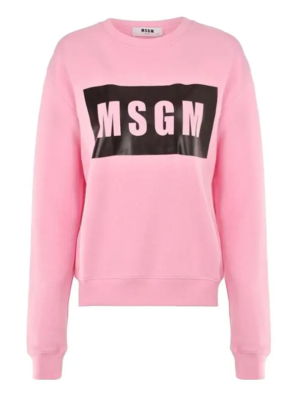 MSGM Logo Printed Sweatshirt - Pink