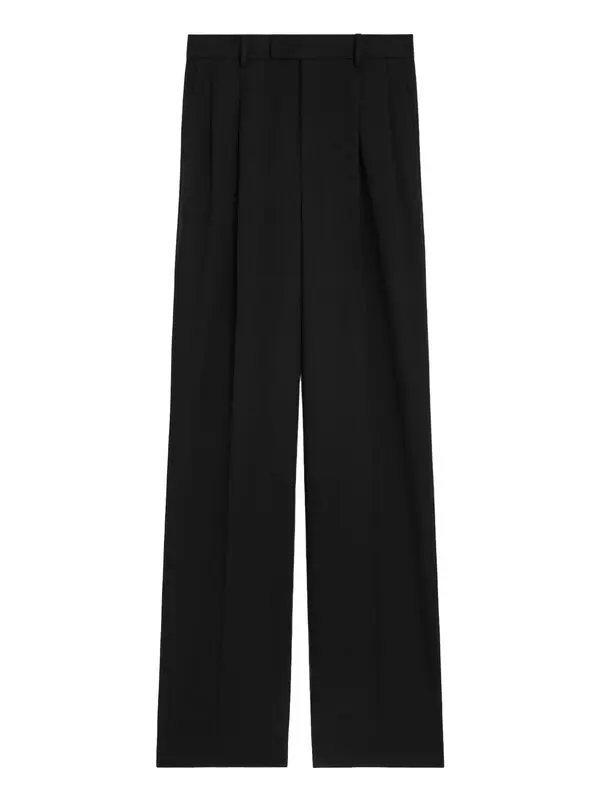 Celine Diagonal Wool Jazz Trousers - Black