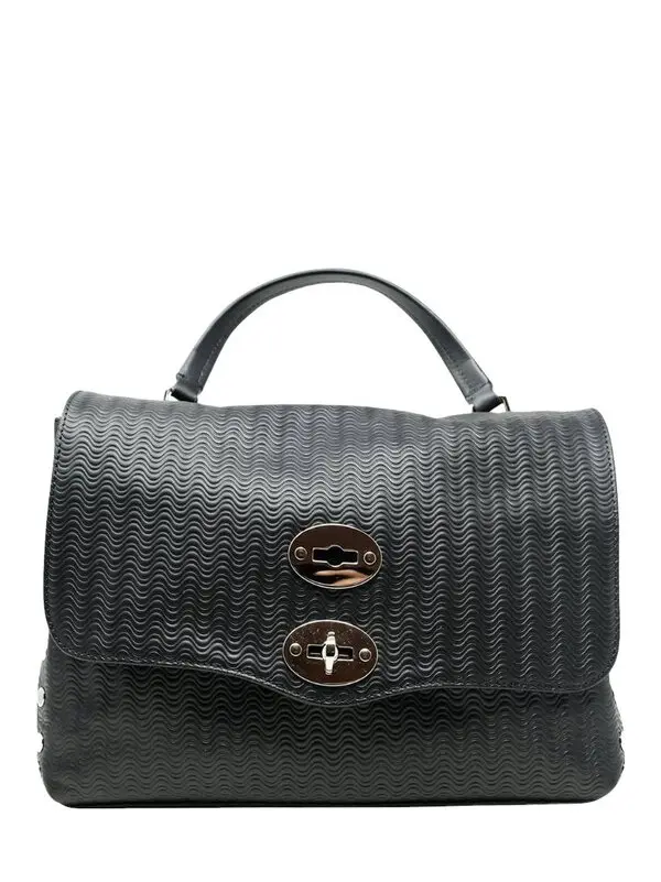 ZANELLATO Medium Postina Wave-motif Tote Bag - Black