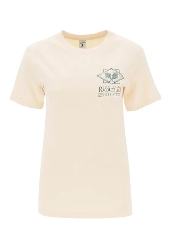 SPORTY  RICH T-shirt With Round Neck And Short Sleeves - White