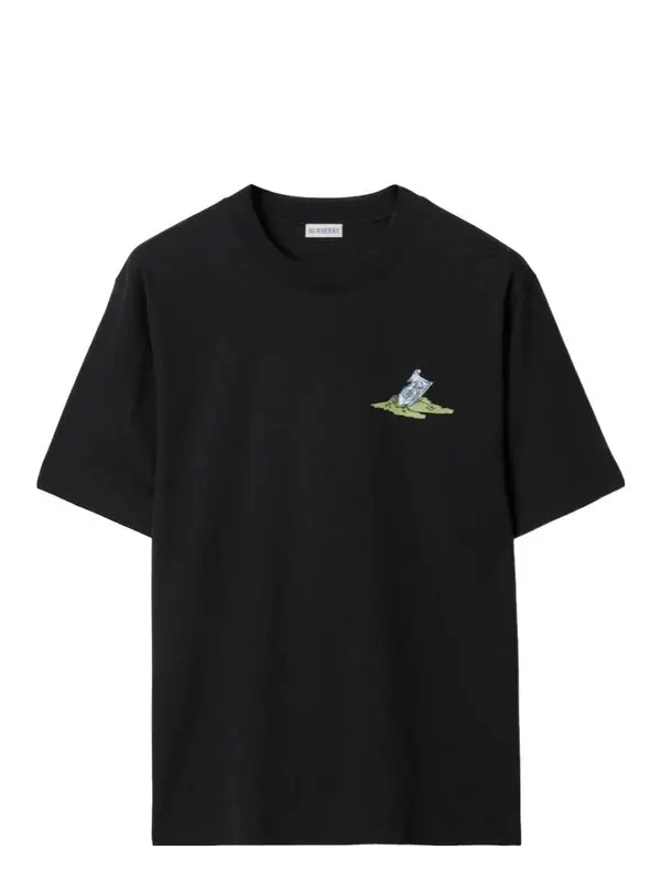 Burberry Sleeping Knight Cotton T-shirt - Black