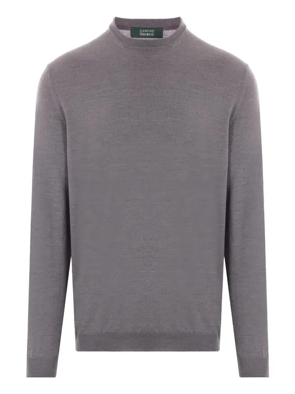 ZANONE Crew Neck Knitted Jumper - Gray