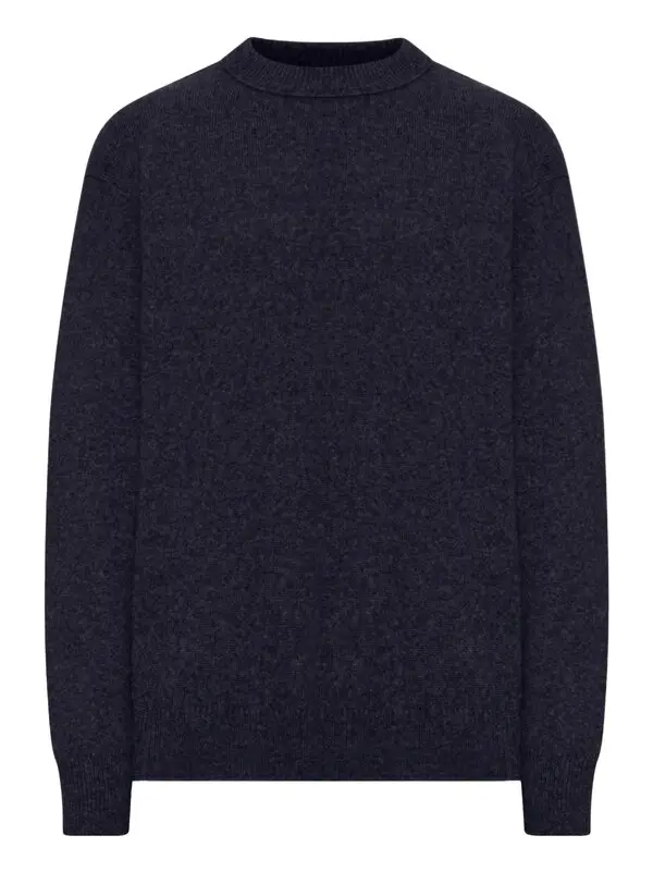 ROBERTO COLLINA Ribbed Crew Neck Sweater - Black