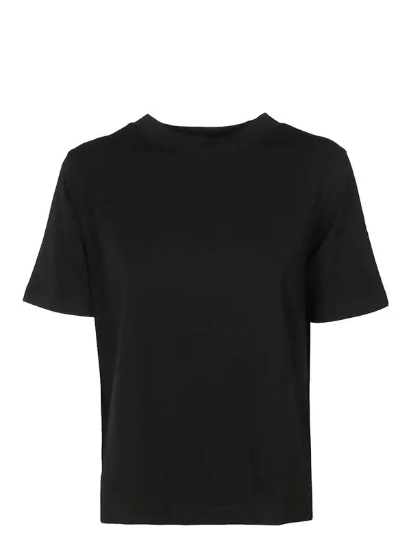 ARAGONA Cotton Crew-neck T-shirt - Black