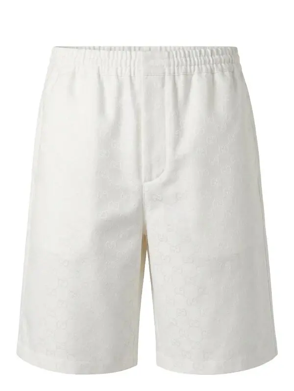 Gucci Monogram Elasticated Waist Shorts - White