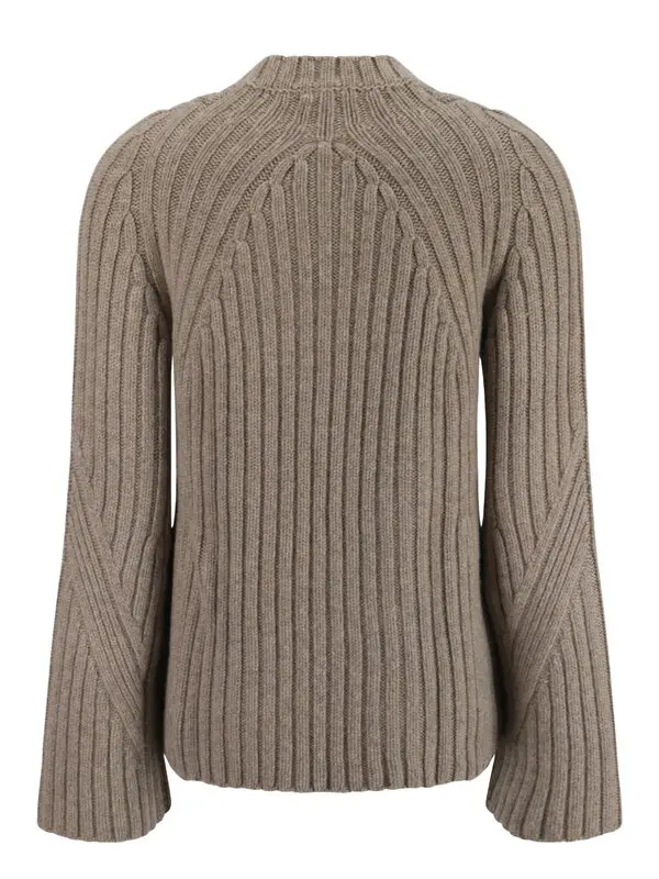 Khaite Crewneck Knitted Jumper With Long Sleeves - Gray