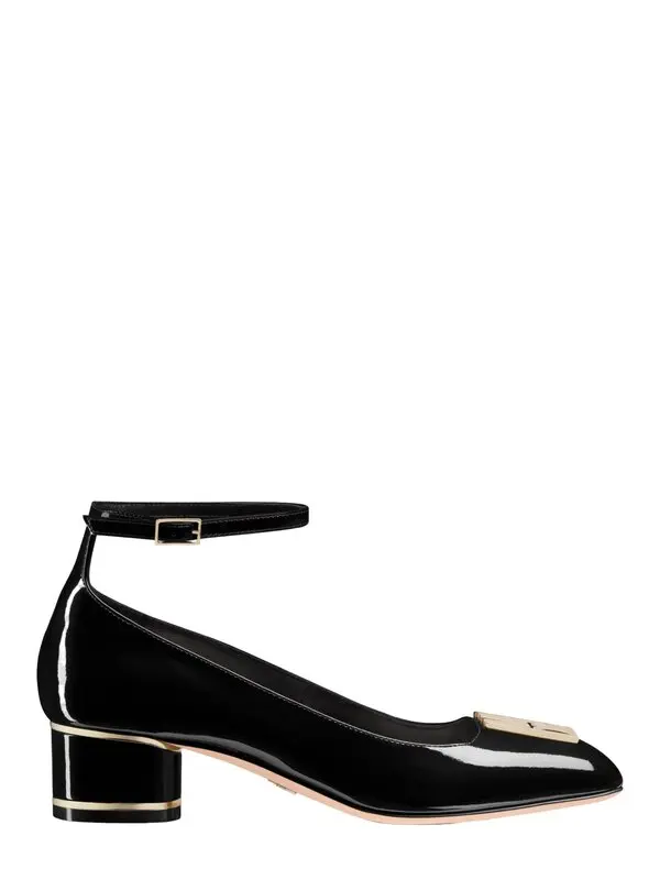 Dior Miss Pumps With Gold Tone Embellishment - Black