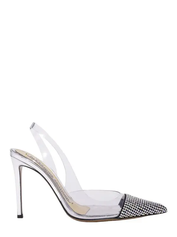 Alexandre Vauthier Crystal-embellished Slingback Pumps - White