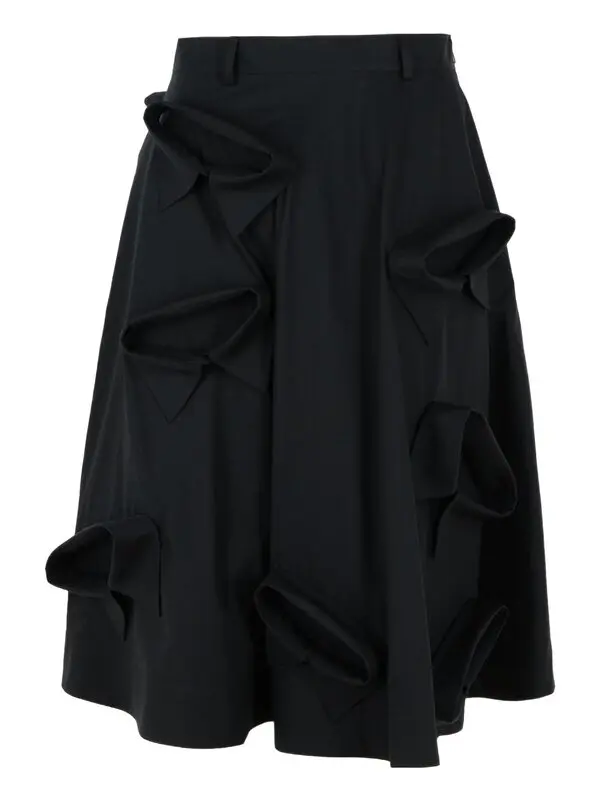 Moschino A-line Skirt With Lapel Detailing - Black