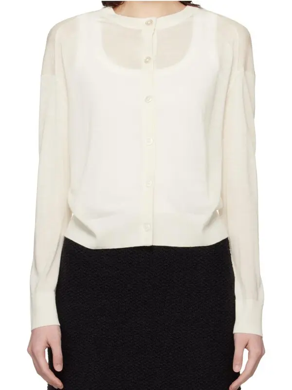 Loulou De Saison Long-sleeved Cardigan - White