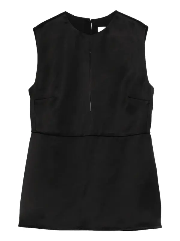 JIL SANDER Satin Vest - Black