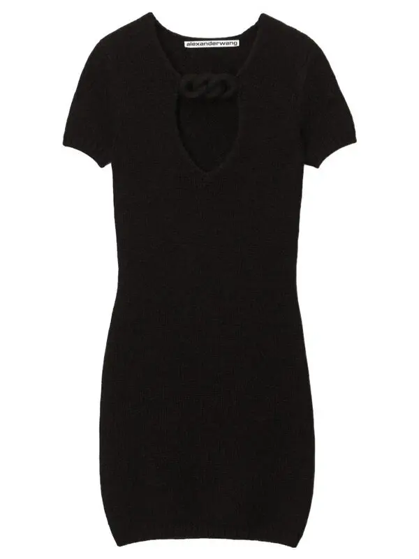 Alexander Wang Knit Mini Dress With Cut-out Detail - Black
