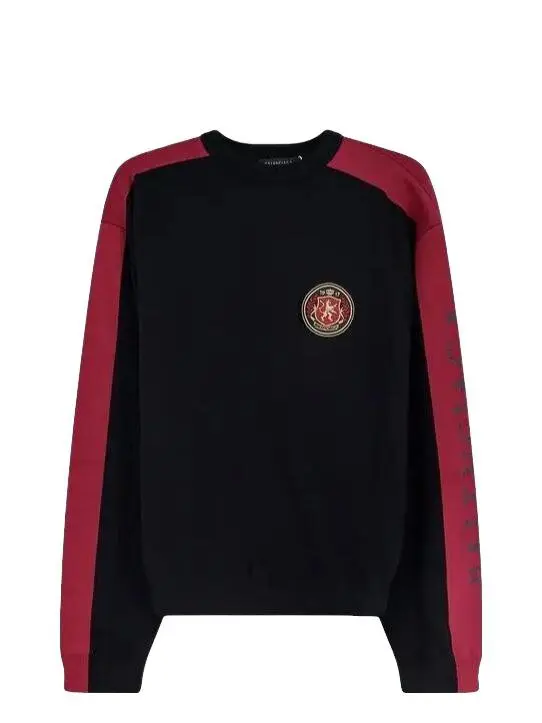 Balenciaga Crewneck Sweatshirt With Side Stripes - Black